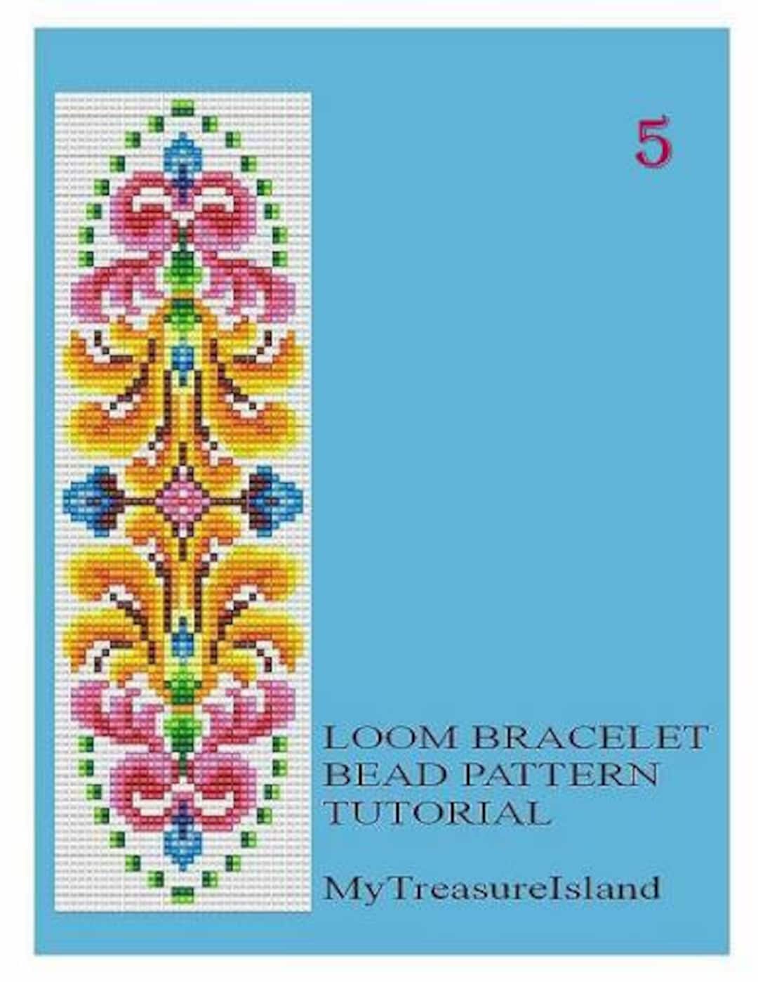 Bead Loom Vintage Motif 5, 6, 6A, 7 Multi-color Bracelet Patterns PDF ...