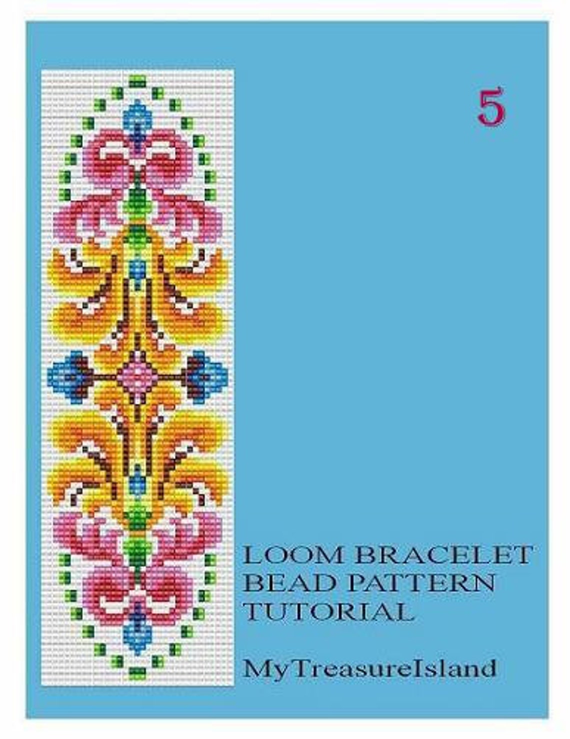 Bead Loom Vintage Motif 5, 6, 6A, 7 Multi-color Bracelet Patterns PDF ...