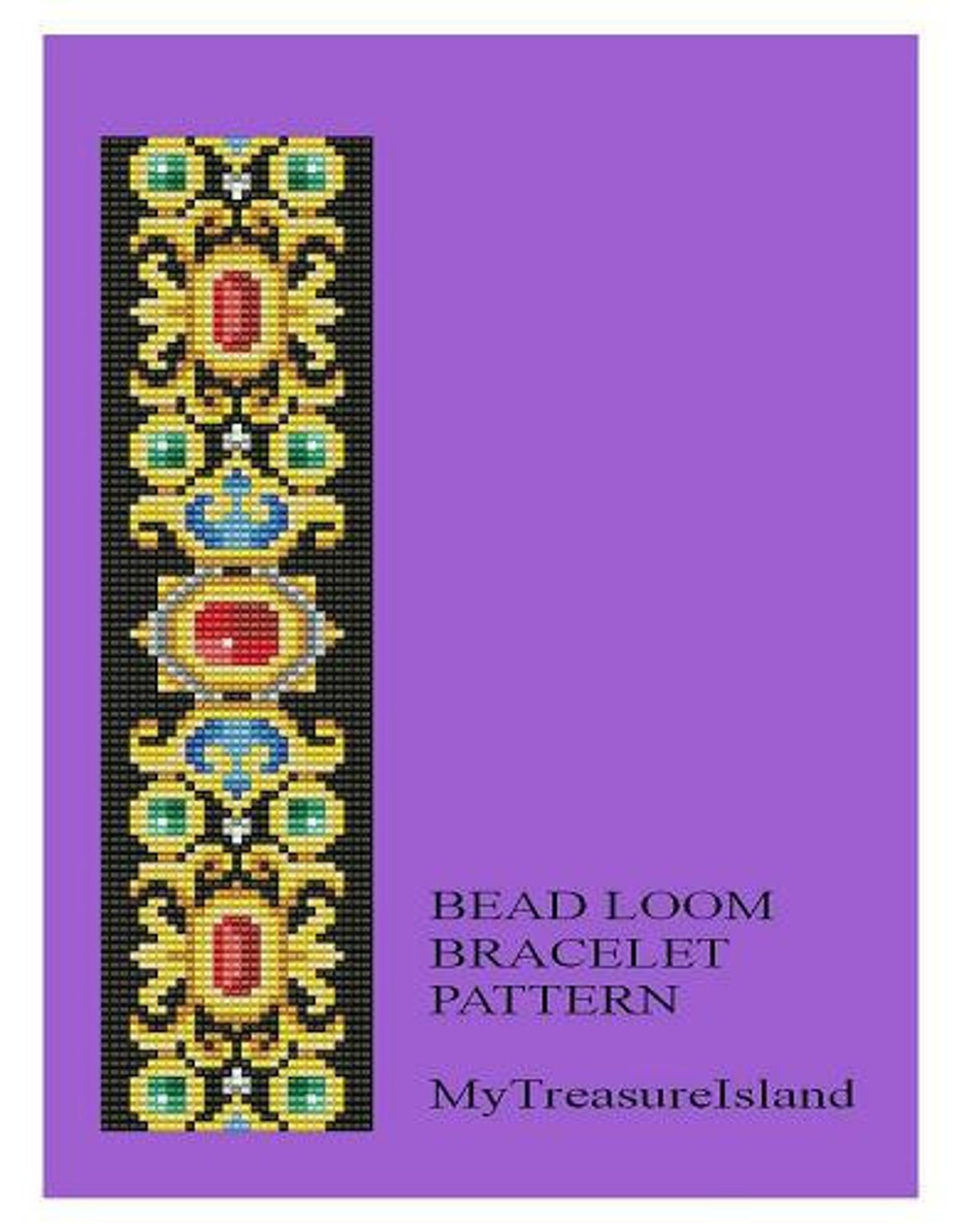 Bead Loom Vintage Motif 16 Bracelet Pattern PDF - Etsy