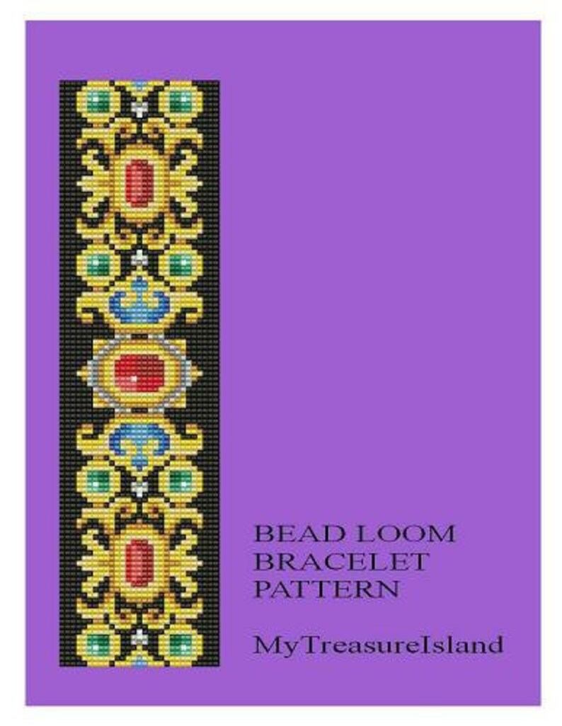 Bead Loom Vintage Motif 16 Bracelet Pattern PDF - Etsy