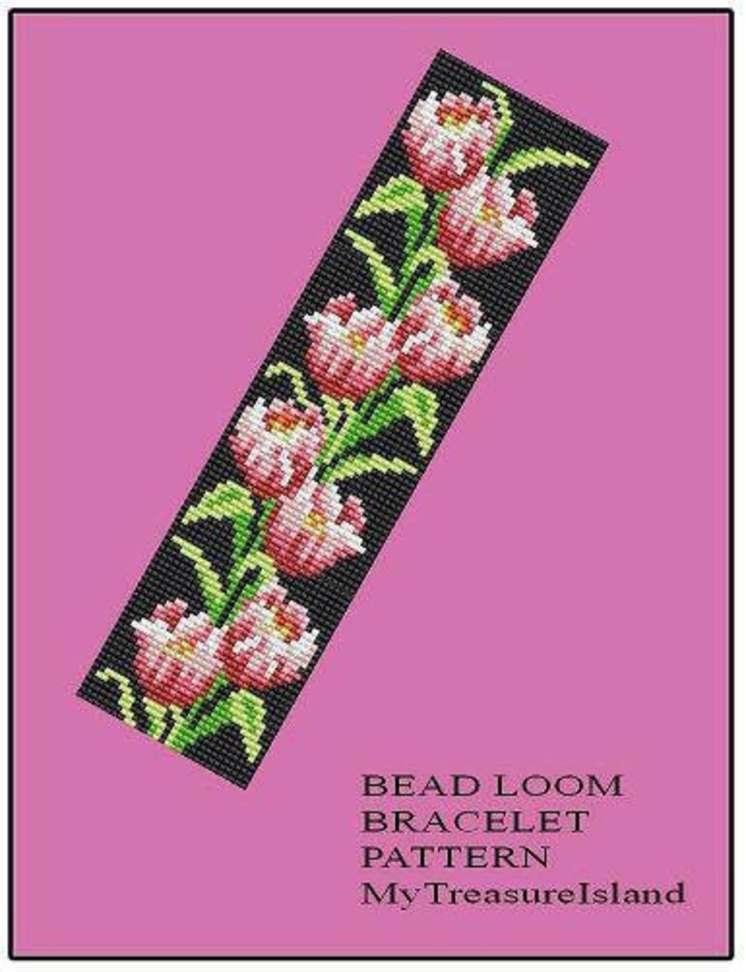 Bead Loom Tulips Floral Border Tulips Flowers Bracelet Pattern PDF - Etsy