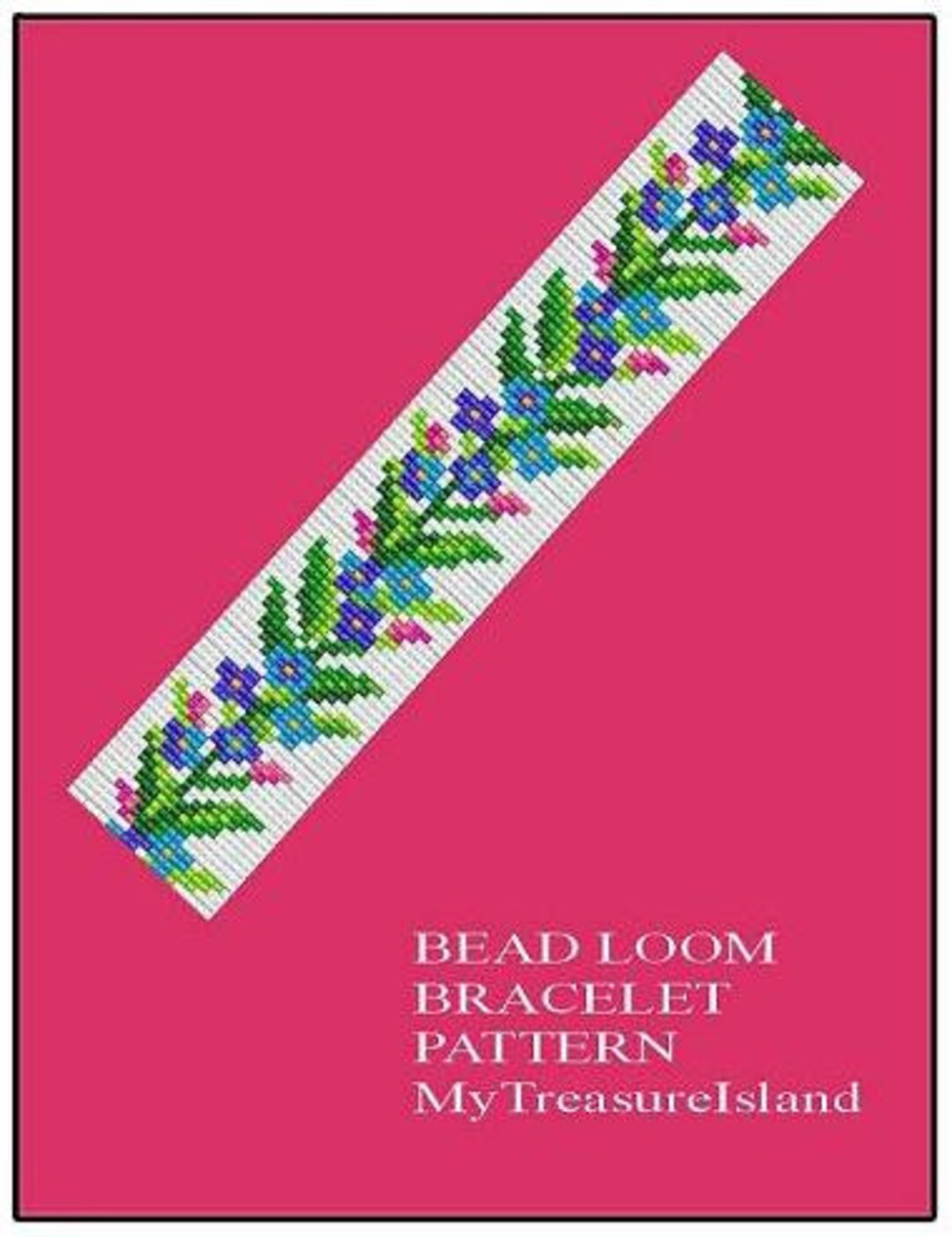 Bead Loom Floral Border 7 Spring Floral Border 1” Wide Bracelet PDF ...