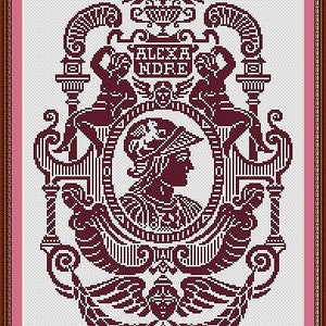 Alexander the Great Monochrome Counted Cross Stitch/filet Crochet ...