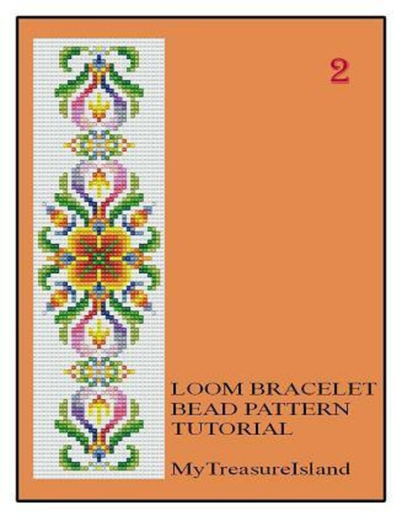 Bead Loom Vintage Motif 1, 2, 3 Multi-color Bracelet Pattern PDF - Etsy