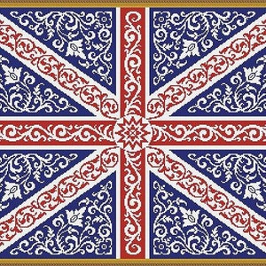 UK British Flag Union Jack Flag Cross Stitch Pattern Large - Etsy