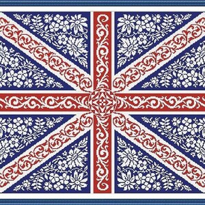 UK British Flag Union Jack Flag Cross Stitch Pattern Large - Etsy