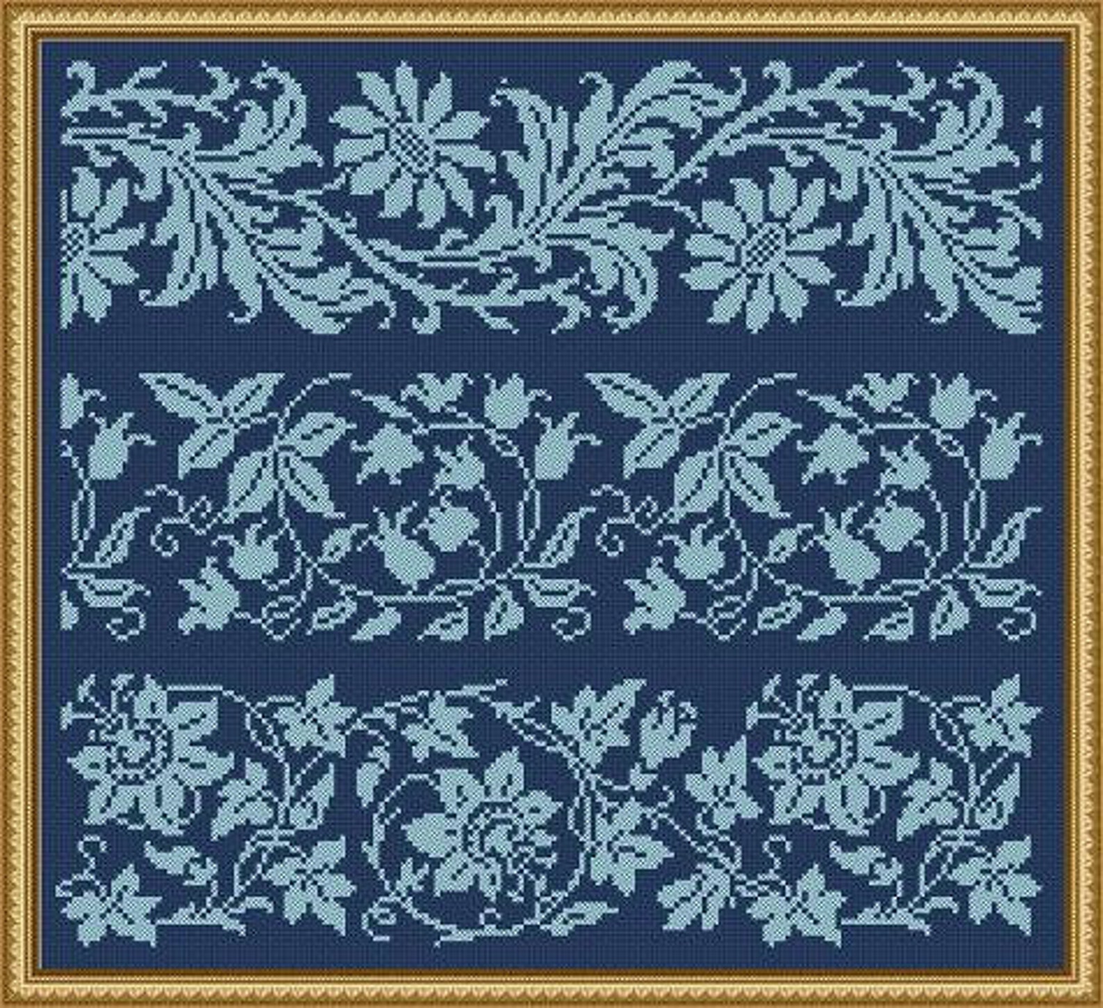 Large Floral Borders Sampler 1 Repeating Motifs Decorative Borders ...
