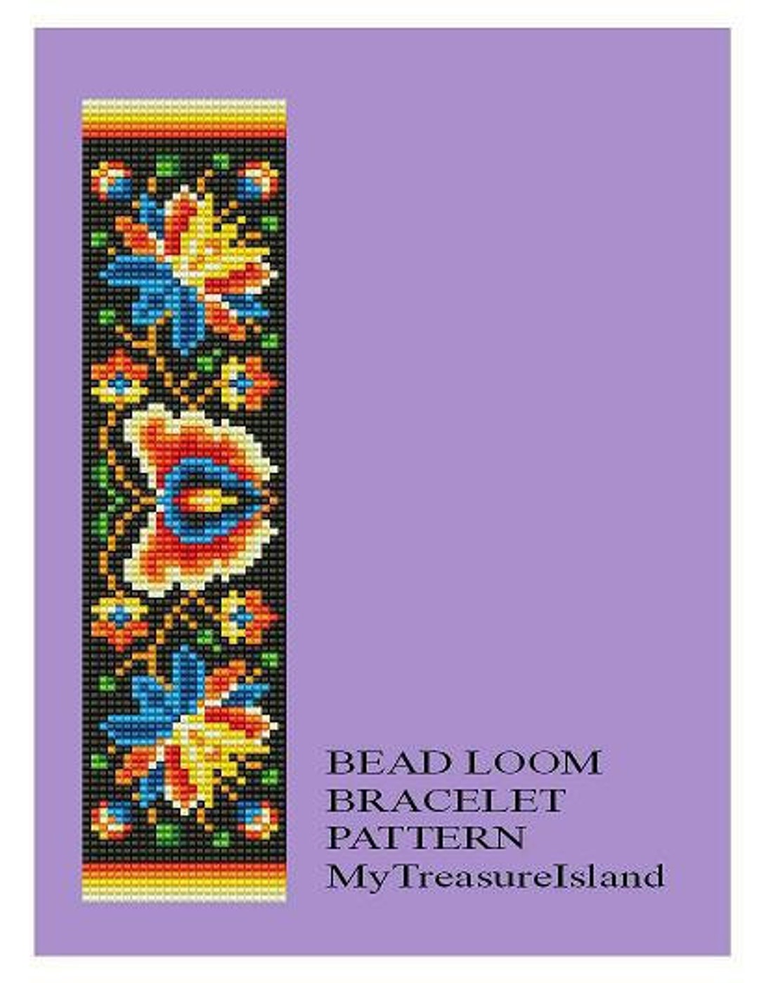 Bead Loom Vintage Motif 24 Matte Finishes Bracelet Pattern PDF - Etsy