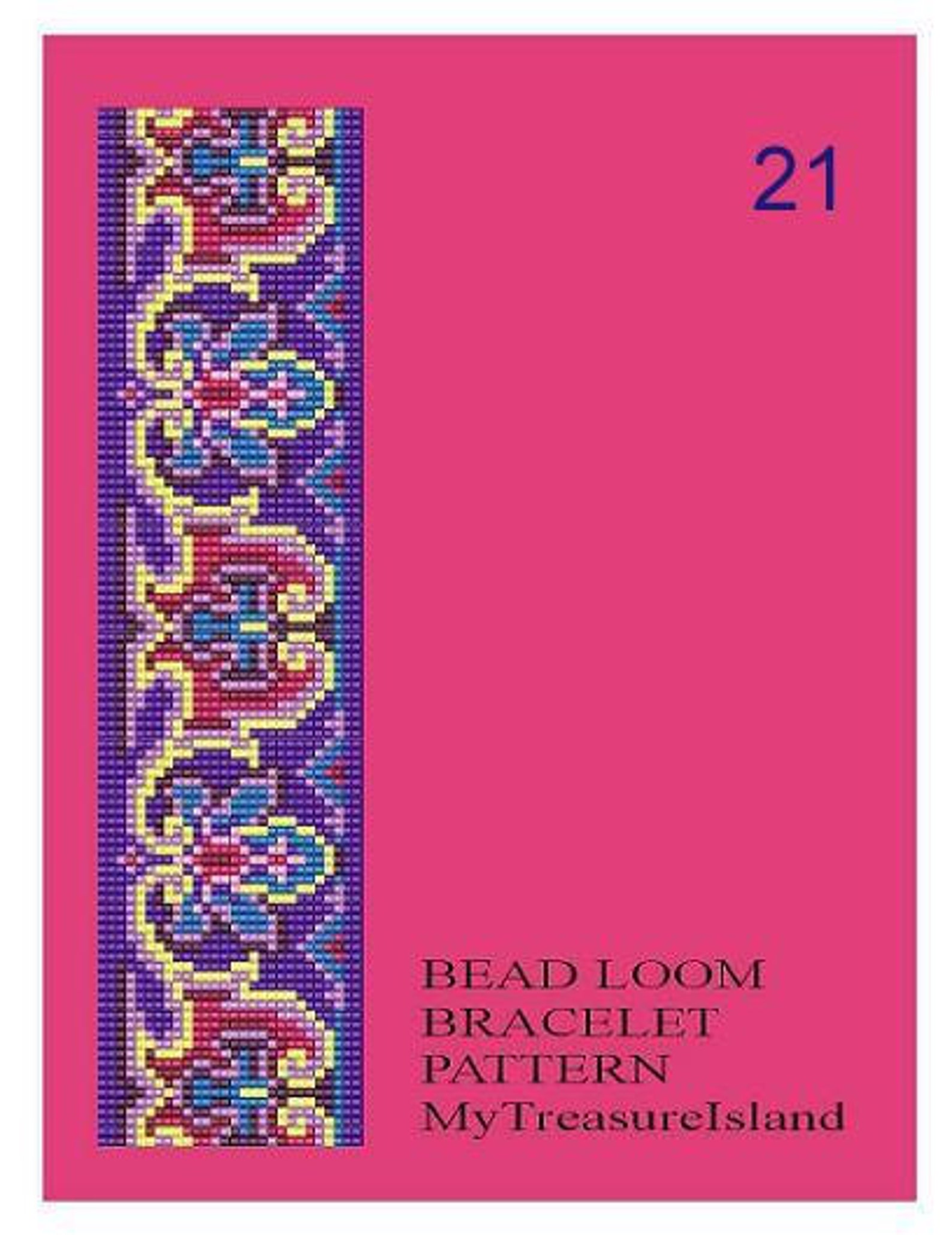 Bead Loom Vintage Motif 18, 21, 22 Multi-color Bracelet Patterns PDF - Etsy