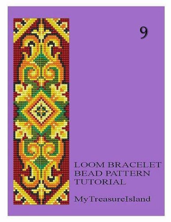 Bead Loom Vintage Motif 8 9 10 11 Multi-Color Bracelet | Etsy