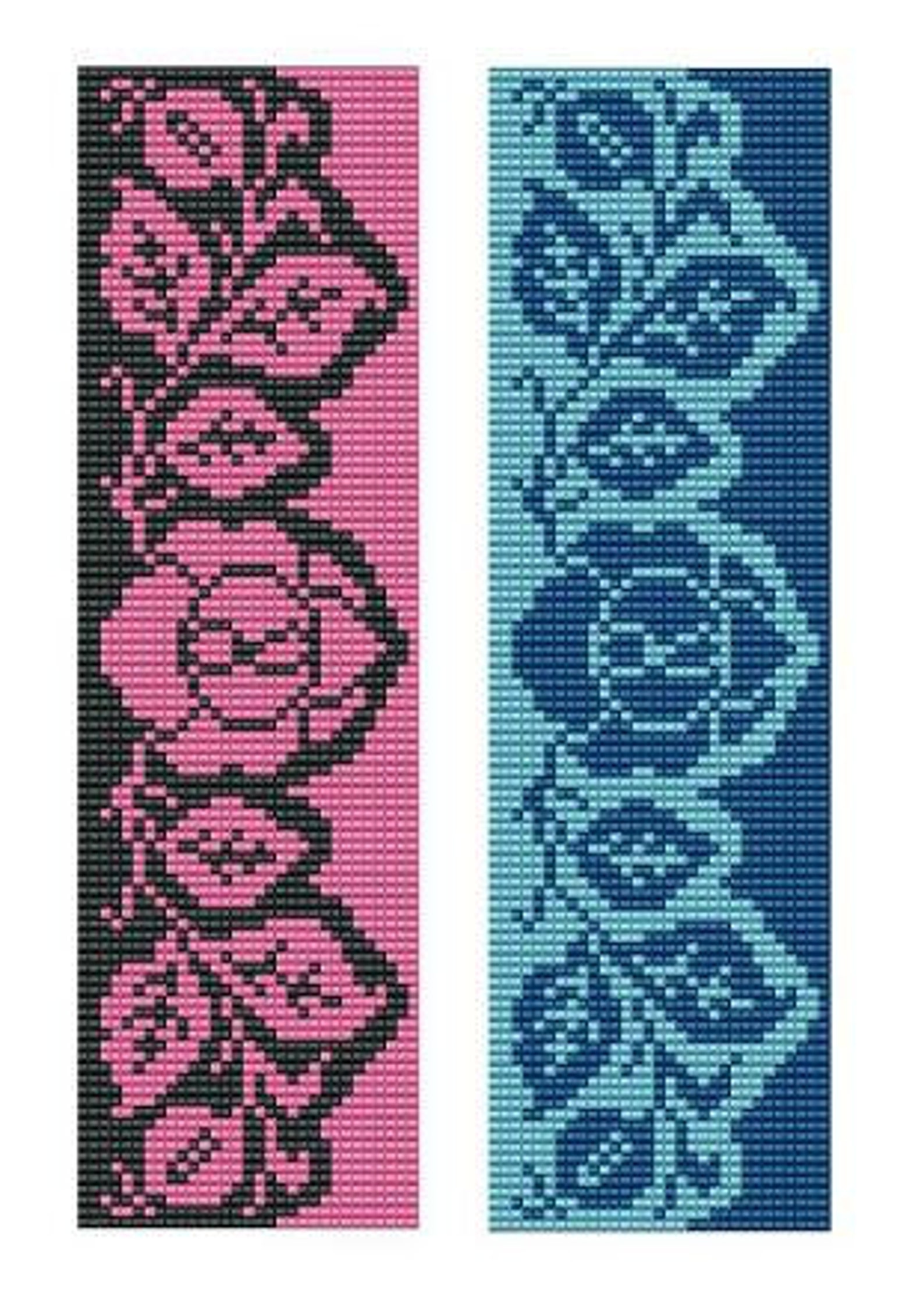 Bead Loom Vintage Motif 18, 21, 22 Multi-color Bracelet Patterns PDF - Etsy