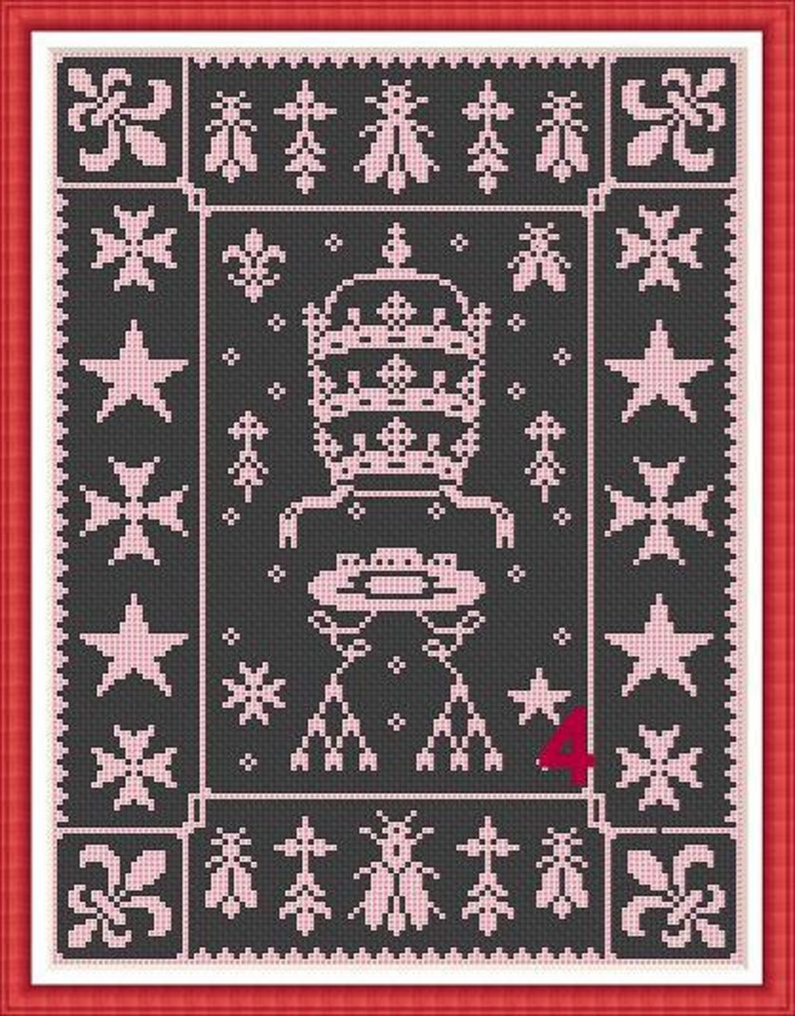 Cross Stitch Sampler Heraldic Symbols Monochrome Samplers 1-8 Counted ...