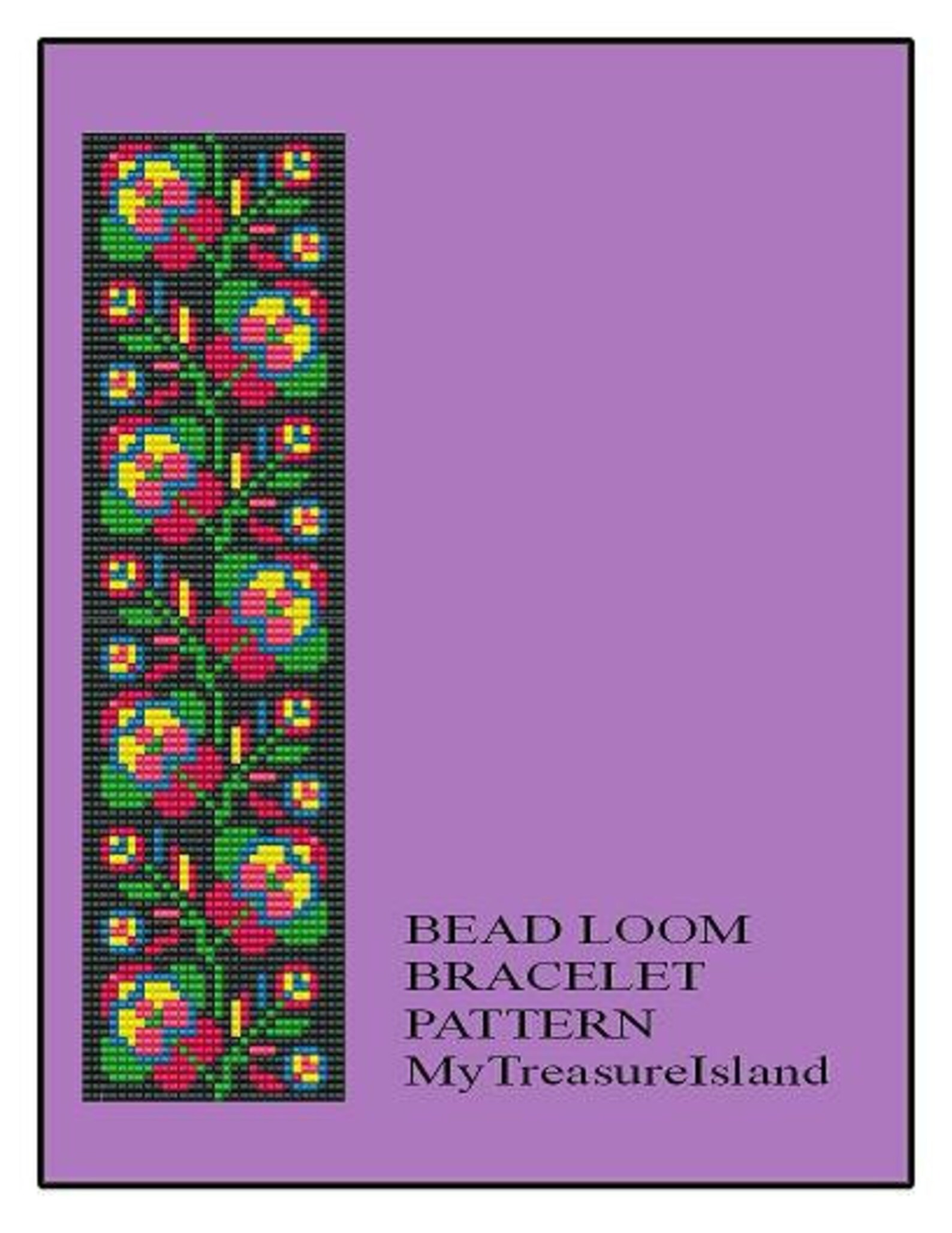 Bead Loom Vintage Floral Border 8 Bracelet Pattern PDF - Etsy