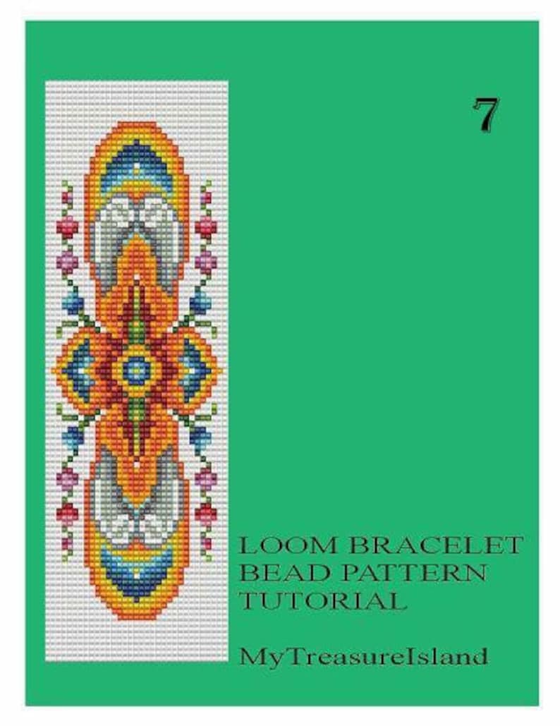 Bead Loom Vintage Motif 5, 6, 6A, 7 Multi-color Bracelet Patterns PDF ...