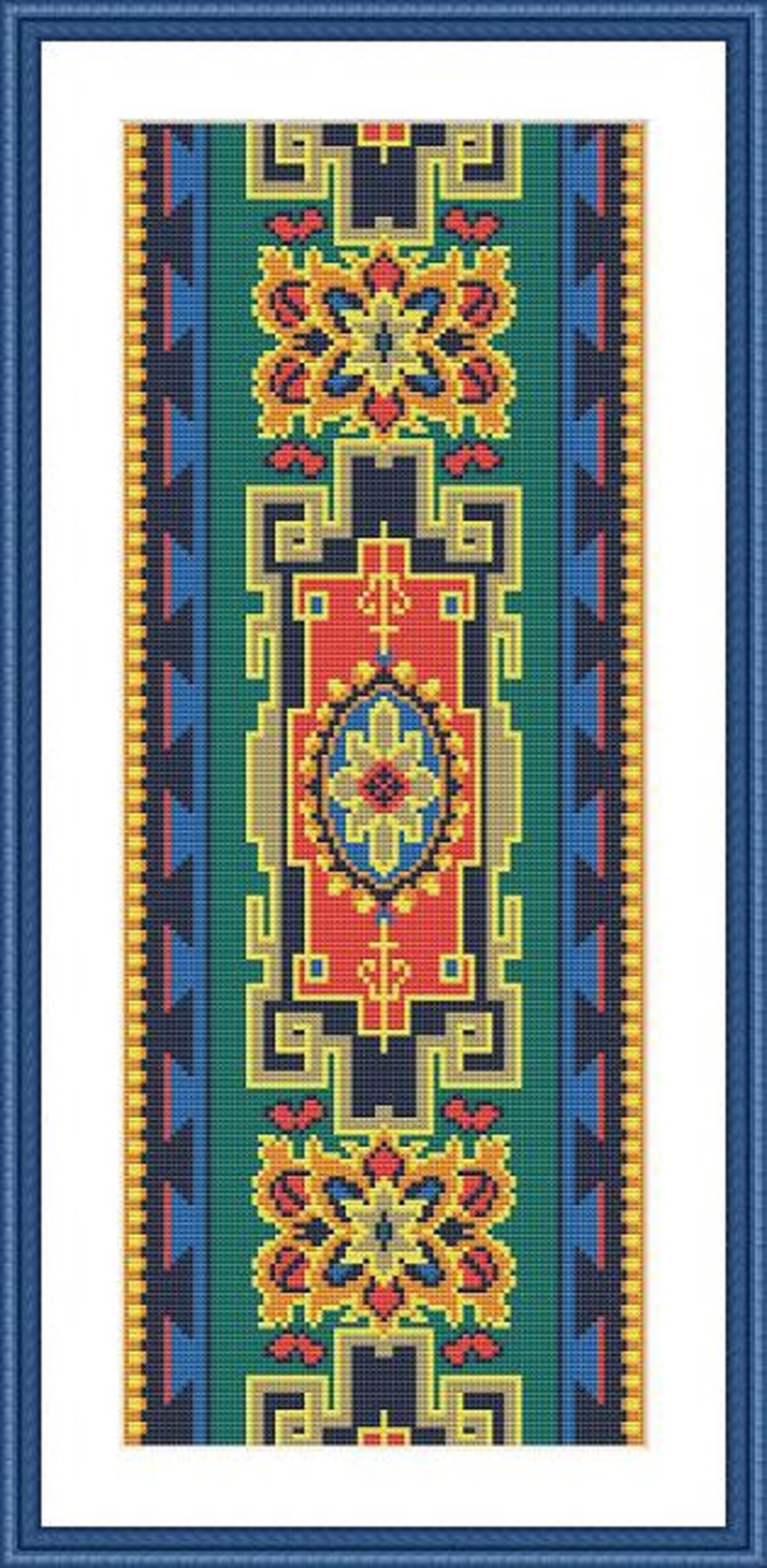 Antique Tapestry Pattern the Bismark Border Bell Pull 3 Tapestry ...