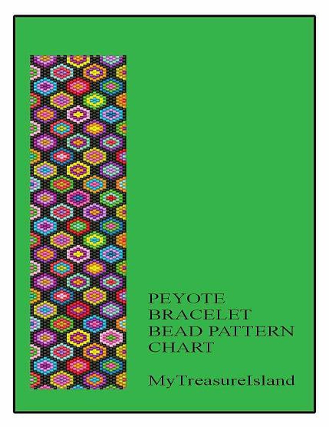 Bead Peyote Bracelet Afghan-squares Needlepoint Pattern Chart PDF - Etsy