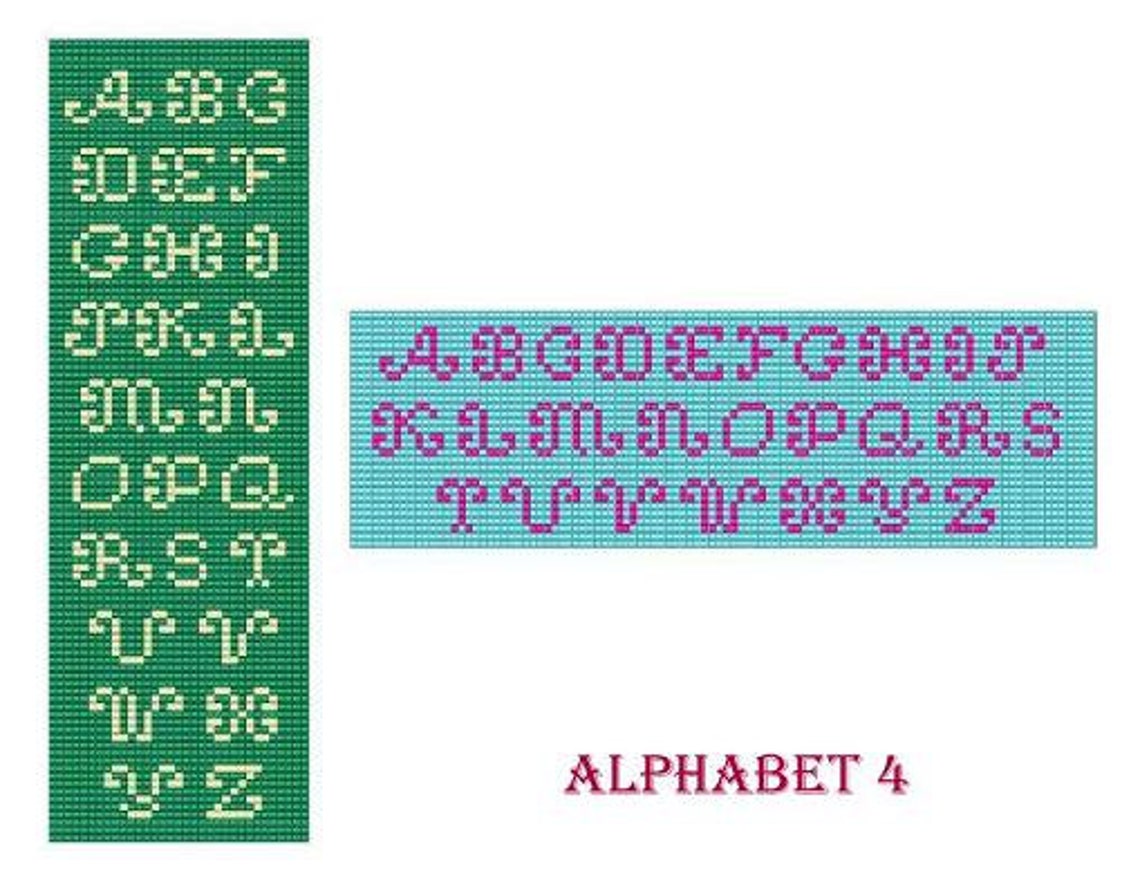 Bead Loom Bracelet Alphabet 5 Designs All Letters Alphabets - Etsy