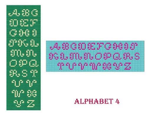 Bead Loom Bracelet Alphabet 5 Designs All Letters Alphabets Bracelet ...