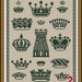 Cross Stitch Sampler Heraldic Symbols Monochrome Samplers 1-8 Counted ...