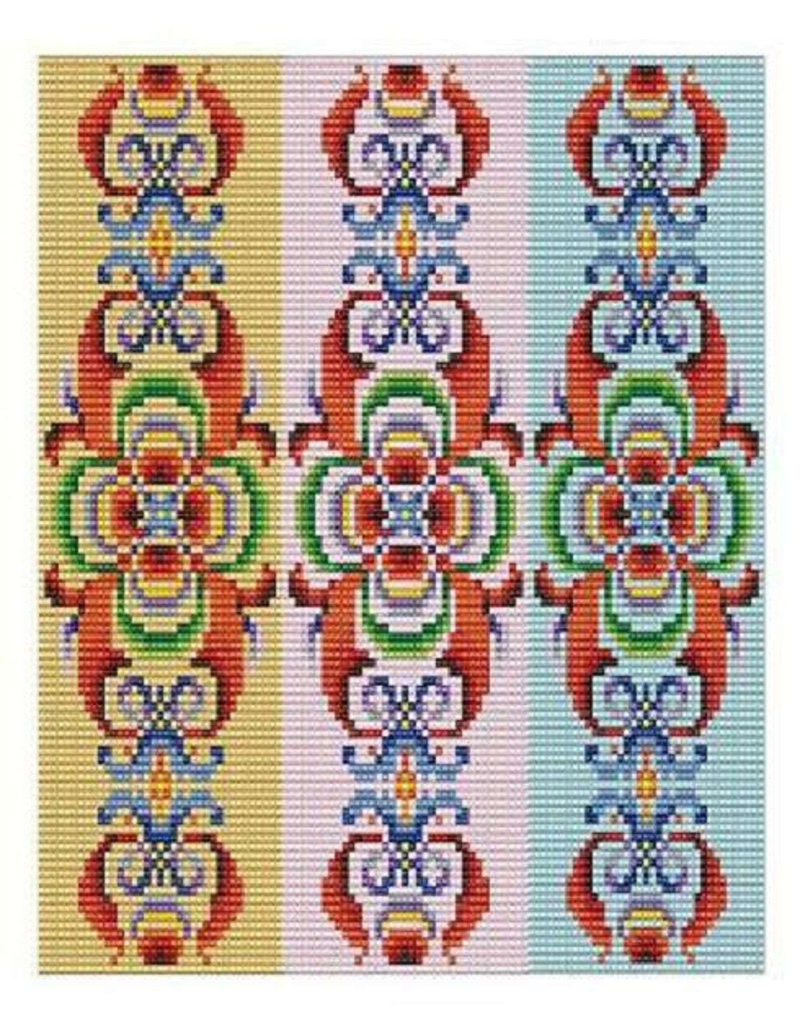 Bead Loom Vintage Motif 1, 2, 3 Multi-color Bracelet Pattern PDF - Etsy
