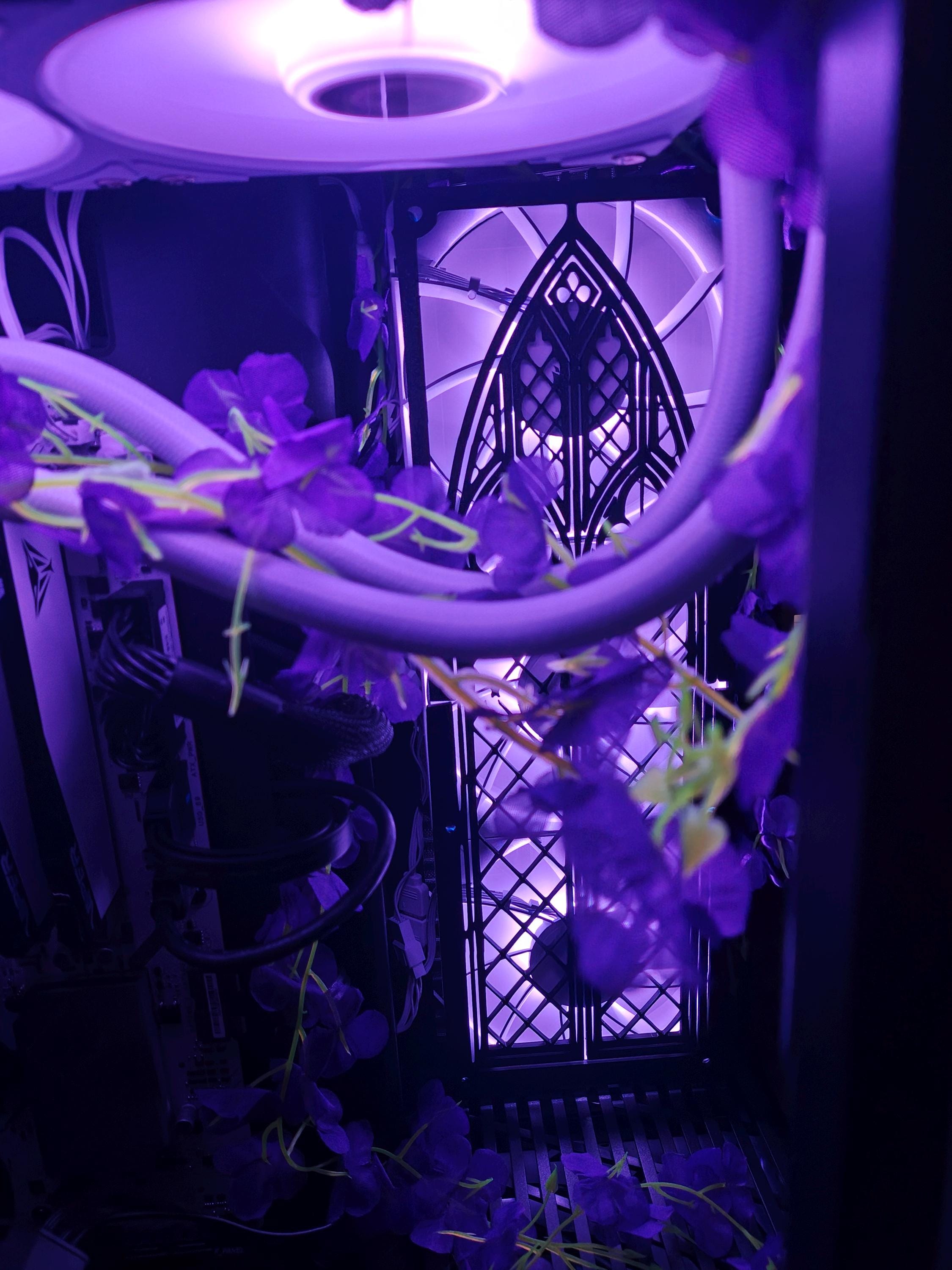 Gothic Stained Glass PC Fan Grill - Elegant Cathedral Window 3D Printed ...