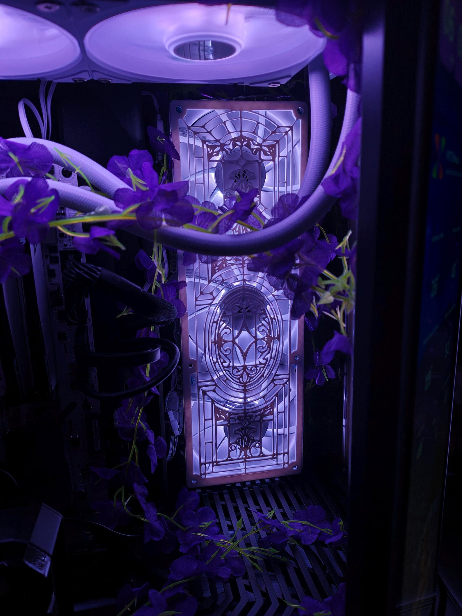 Elegant Stained Glass PC Fan Grill | Gaming Decor, Cute PC Case Mod ...