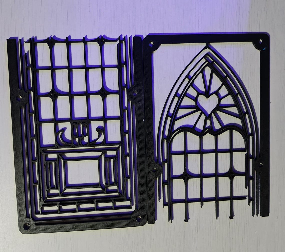 Gothic Heart Stained Glass PC Fan Grill | Gaming Decor, Cute PC Case ...