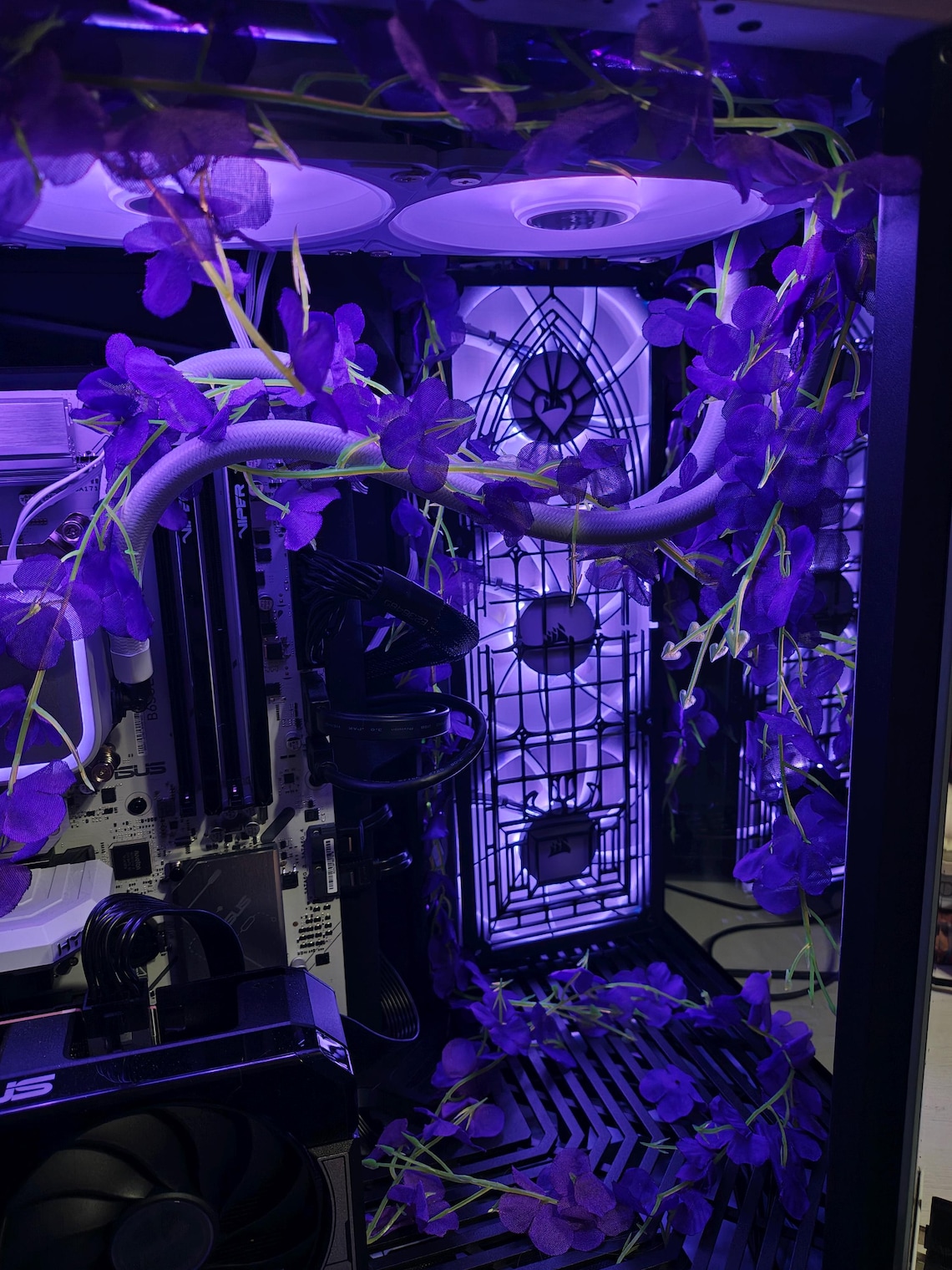 Gothic Heart Stained Glass PC Fan Grill | Gaming Decor, Cute PC Case ...