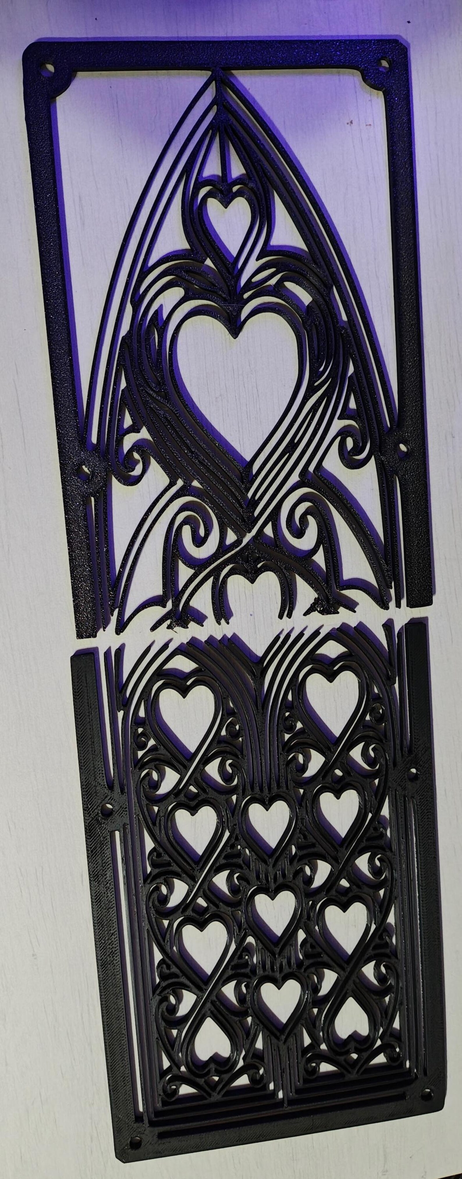 Gothic Heart Cathedral PC Fan Grill - Ornate Stained Glass Style ...