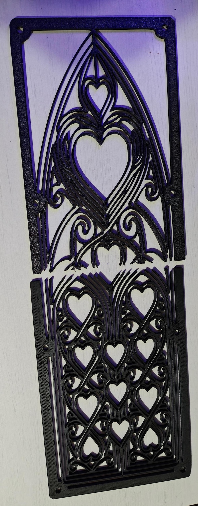 Gothic Heart Cathedral PC Fan Grill - Ornate Stained Glass Style ...