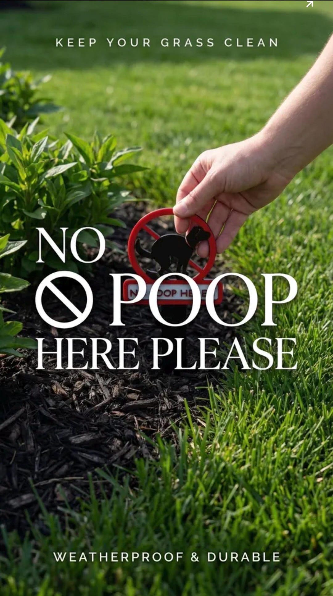 Dog Poop Yard Sign – Weatherproof Lawn Marker – No Poop Here! - Etsy