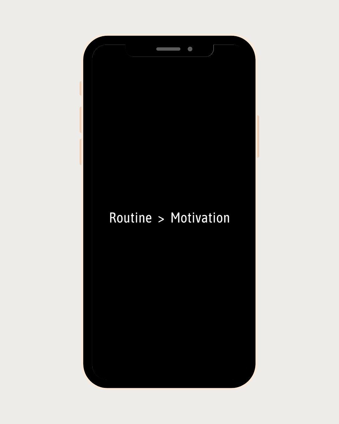 Routine > Motivation Lock Screen Wallpaper| Minimalist Black Phone ...