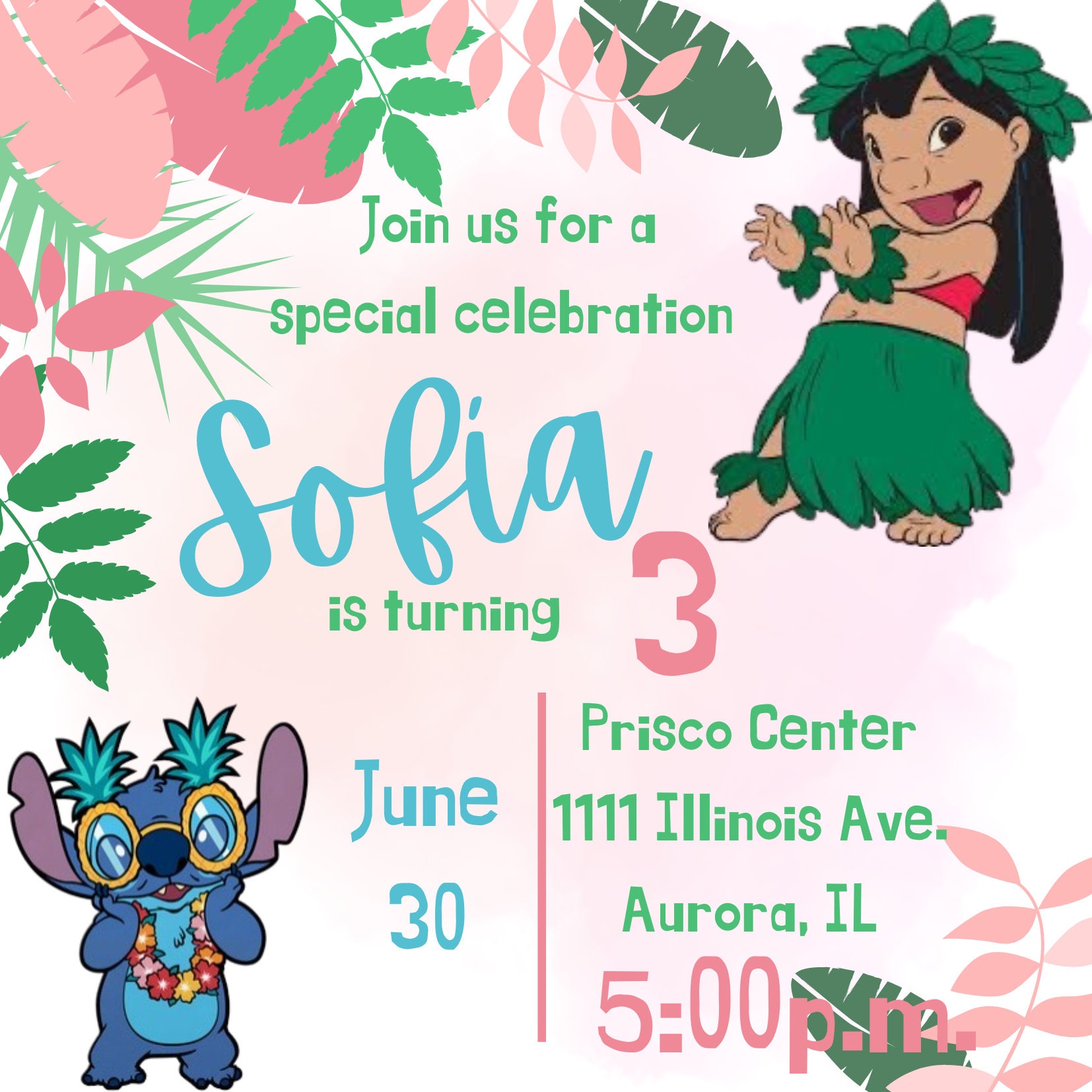 Lilo and Stitch DIGITAL Invitation Only!!! - Etsy