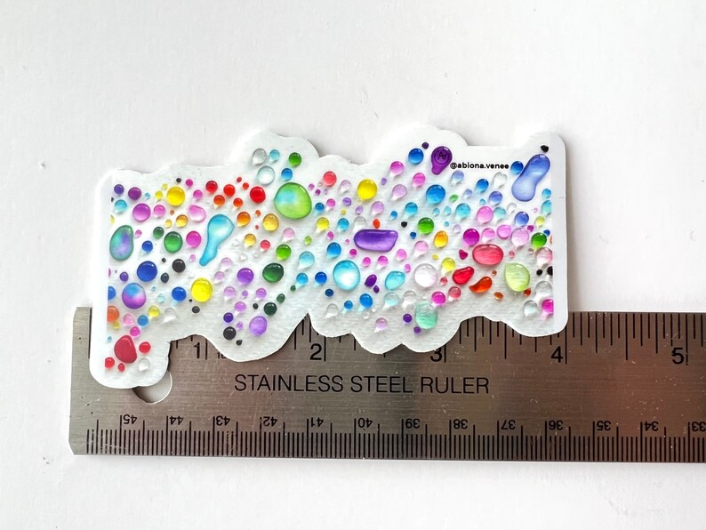 Drop Sticker Inspired by Watercolor Drops Colorful Artist Abiona Venee ...