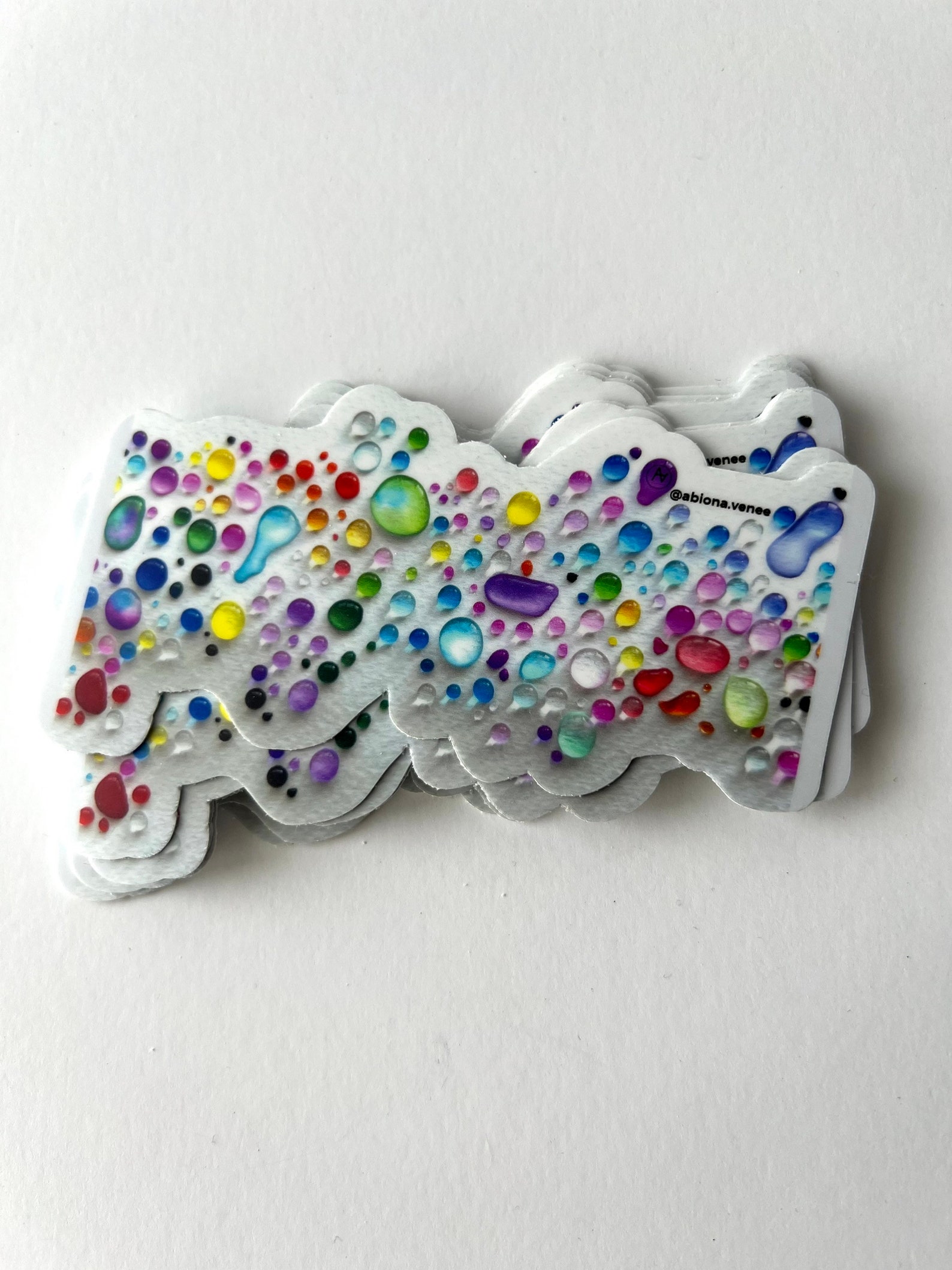 Drop Sticker Inspired by Watercolor Drops Colorful Artist Abiona Venee ...