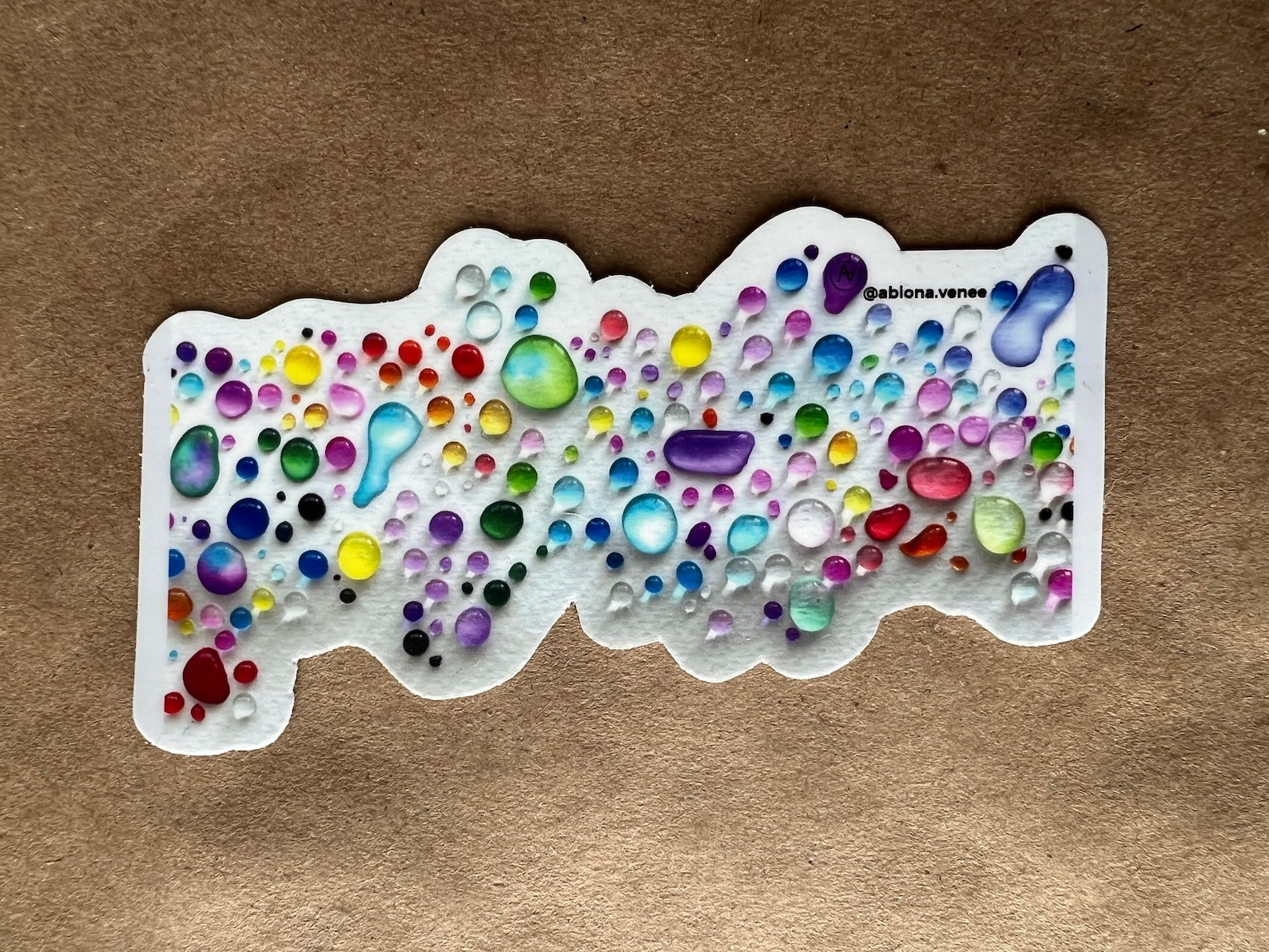 Drop Sticker Inspired by Watercolor Drops Colorful Artist Abiona Venee ...