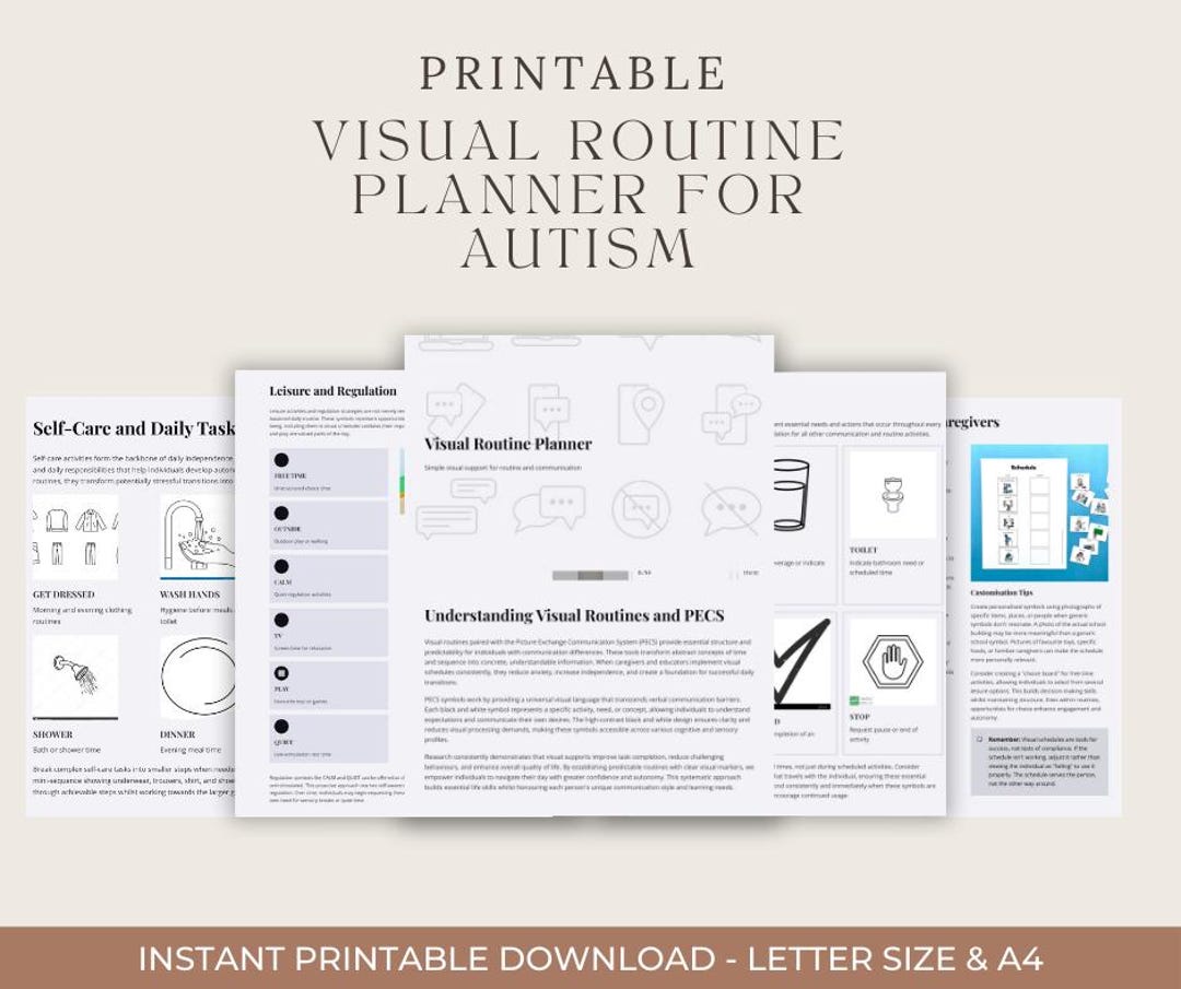 Autism Visual Schedule | PECS Routine Chart PDF DOWNLOAD - Etsy Australia