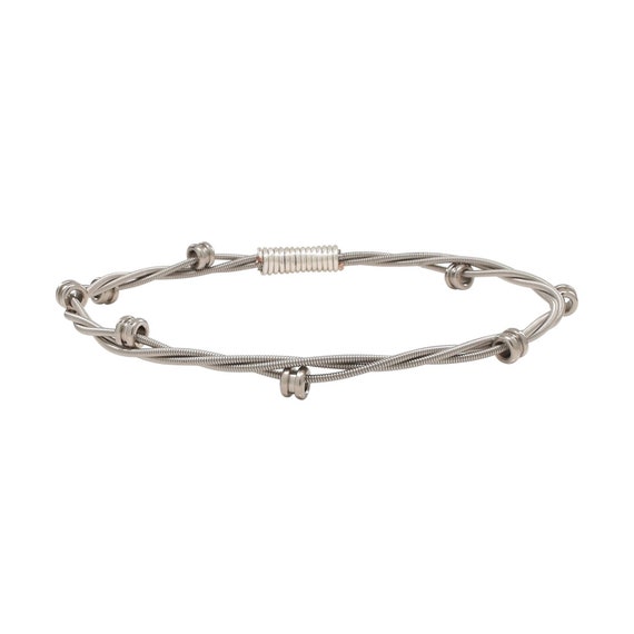 Ball End Guitar String Bangle Bracelet Silver | Etsy