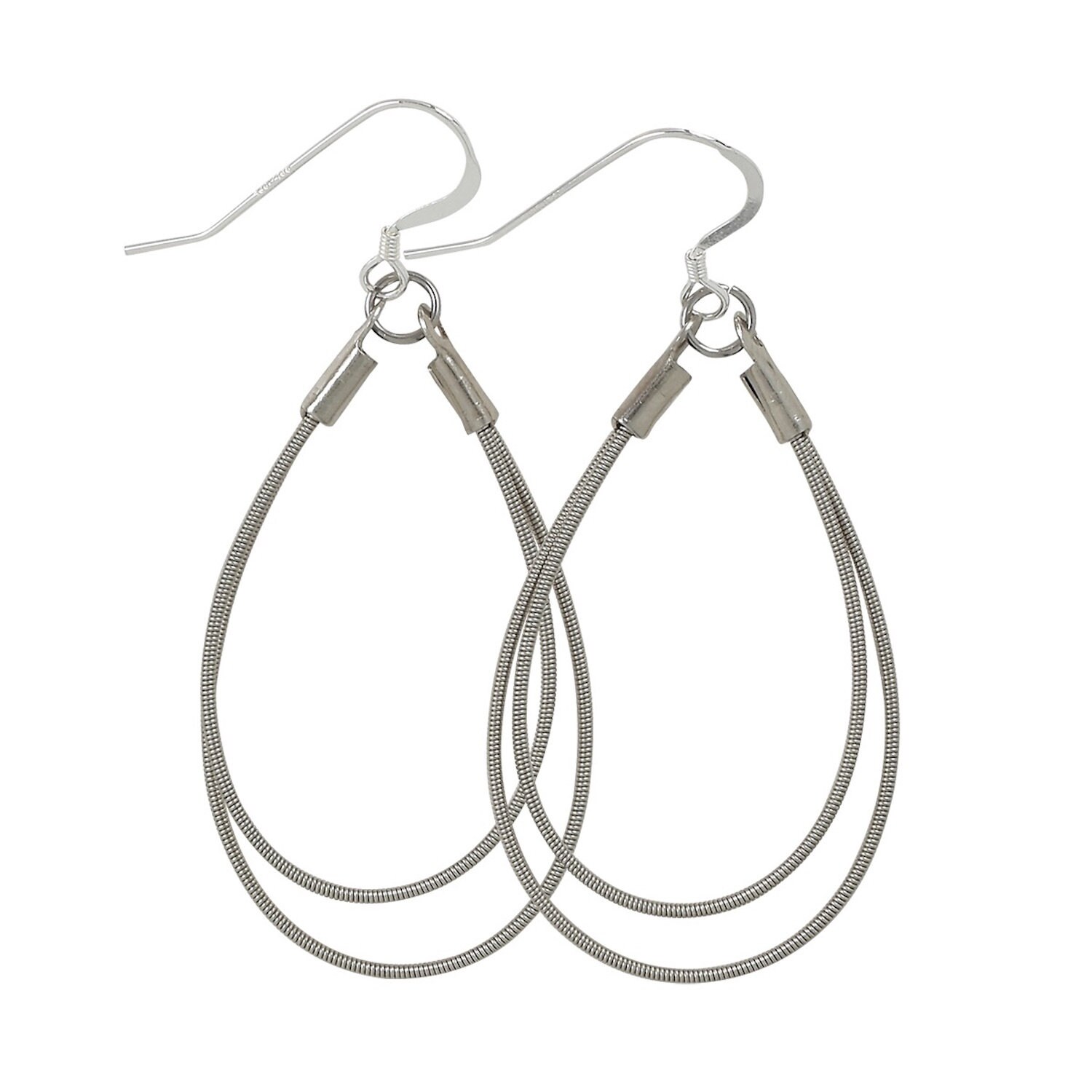Double Teardrop Guitar String Earrings - Etsy