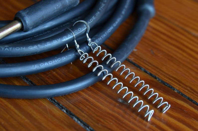 Unwound Guitar String Earrings | Etsy