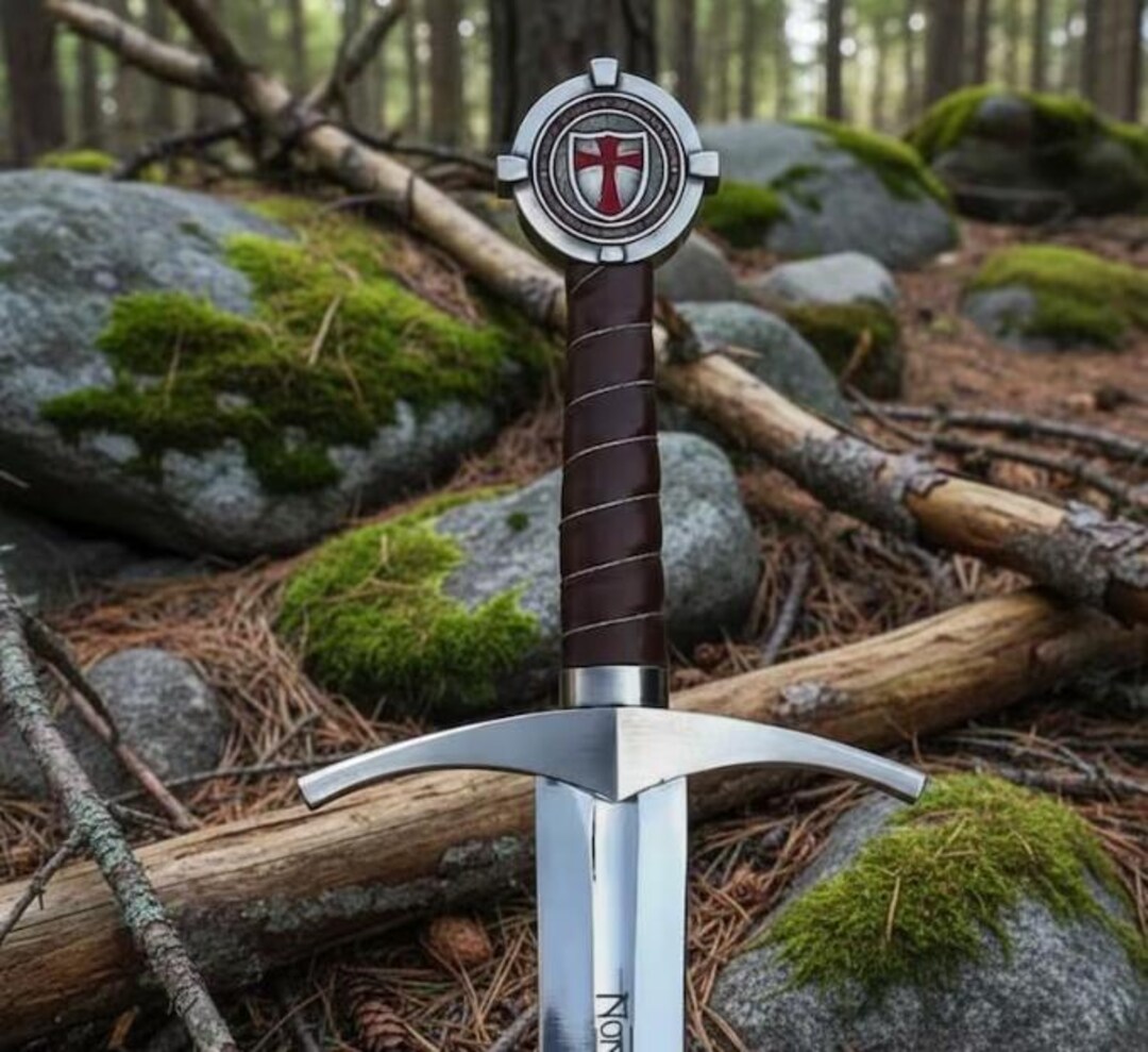 Accolade Sword of the Knights Templar High Carbon Steel, Leather ...