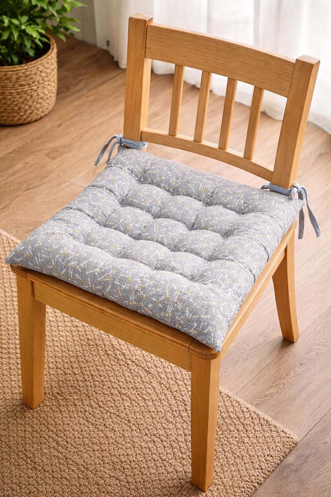 Soft Tufted Printed Chair Pad for Dining & Home Seating Comfort - Etsy