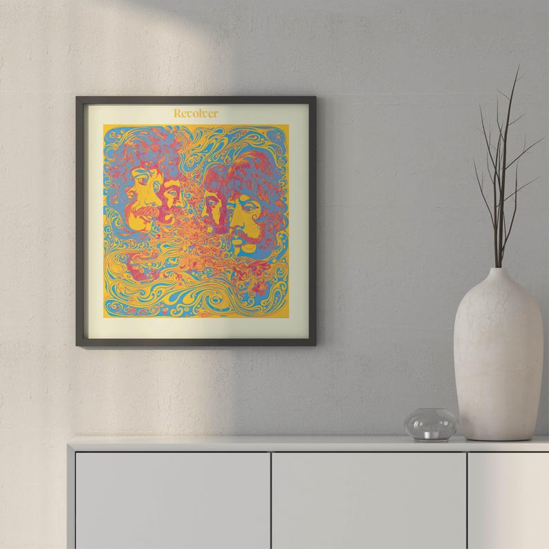 The Beatles Revolver Album Cover Art Print – 12x12 Music Poster ...