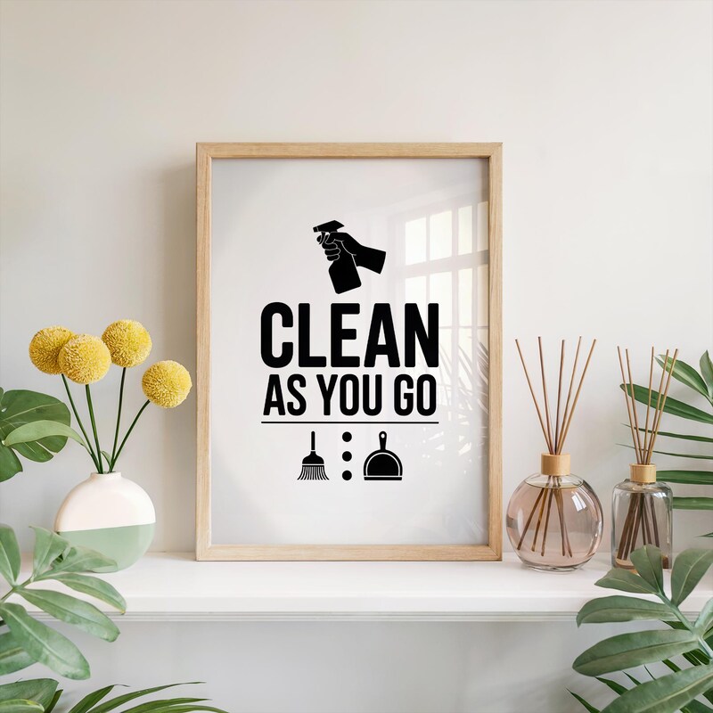 Clean as You Go Sign - Etsy