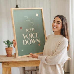 Please Keep Voices Down Sign - Etsy