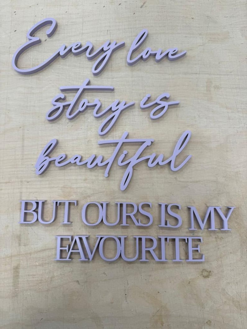 Every Love Story is Beautiful but Ours is My Favorite Sign for Wedding ...