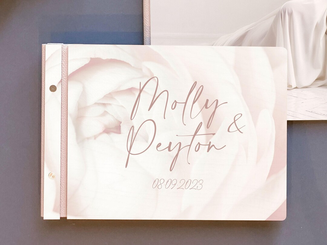 Gentle Guest Book, Pastel Pink Wedding Guest Book, Blush Wedding, Dusty ...
