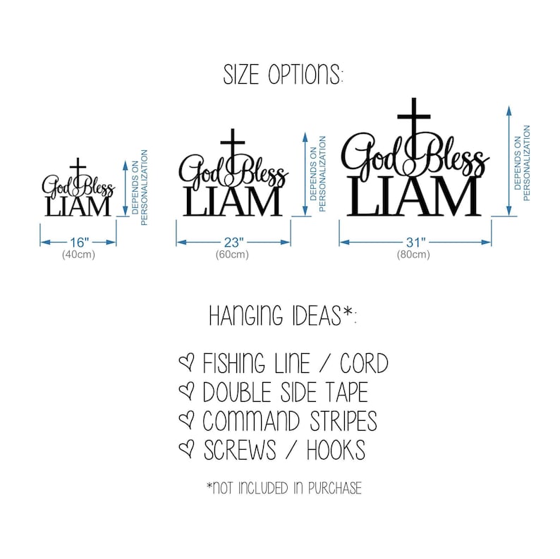 God Bless Sign for Baptism Backdrop Wall Decorations, Wooden ...