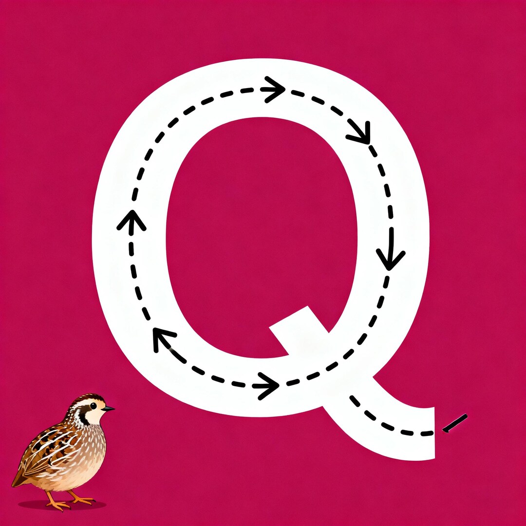 Letter Q Tracing Worksheet Printable, Alphabet Handwriting Practice ...