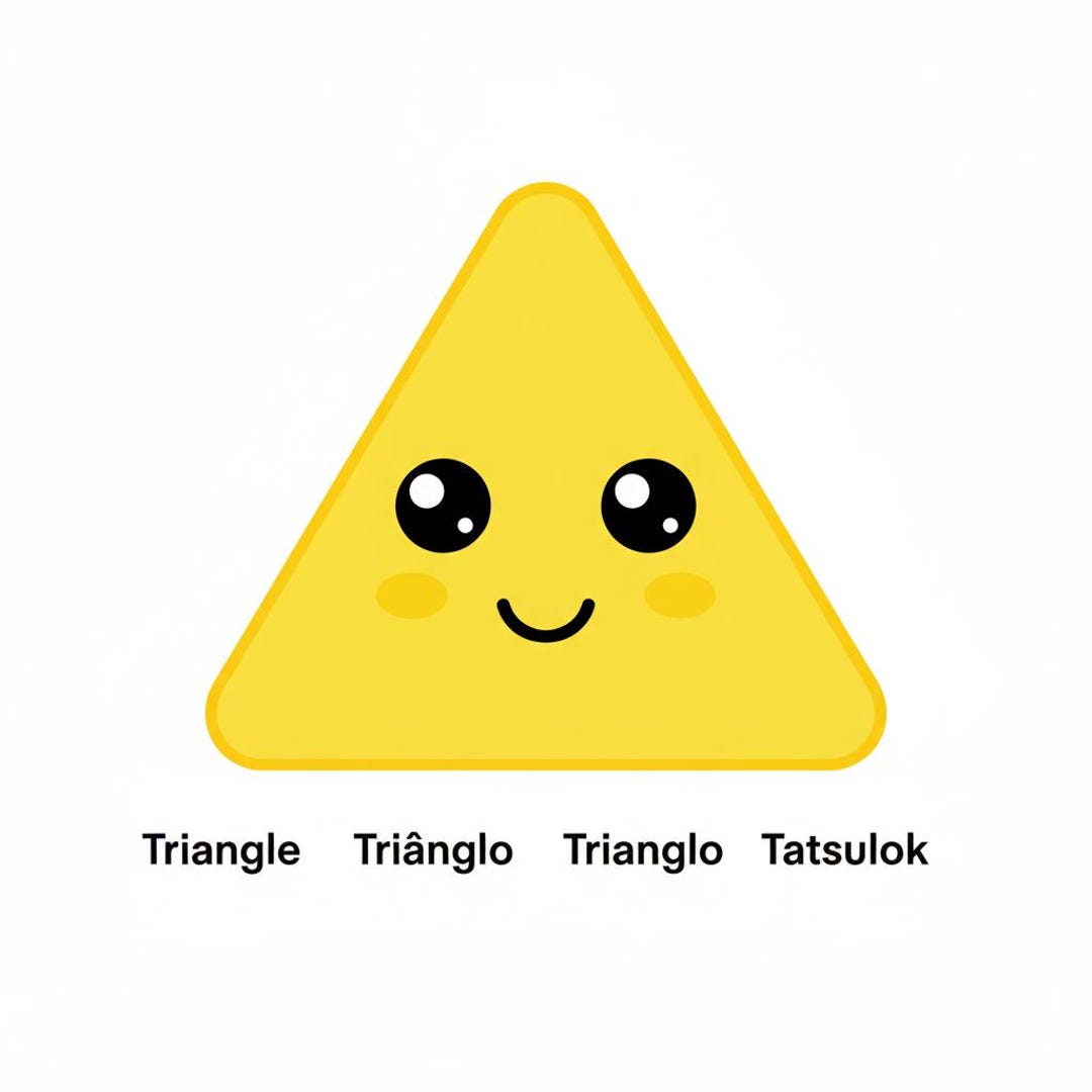Triangle Shape Flashcard Printable | Multilingual Kids Learning ...